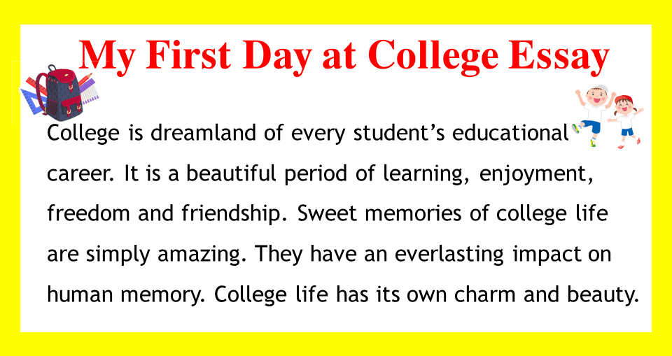 My First Day at College Essay | 2nd Year, 1st Year | 1000 Words - Engrabic