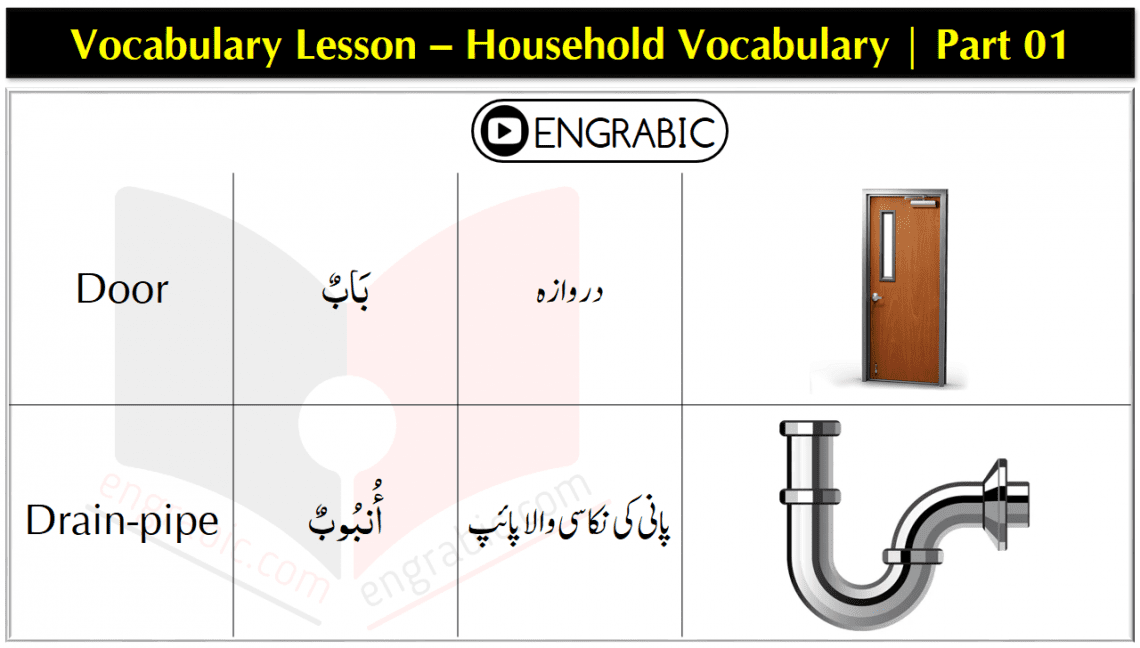 Household Items in Arabic | Arabic Vocabulary | Household Items List ...