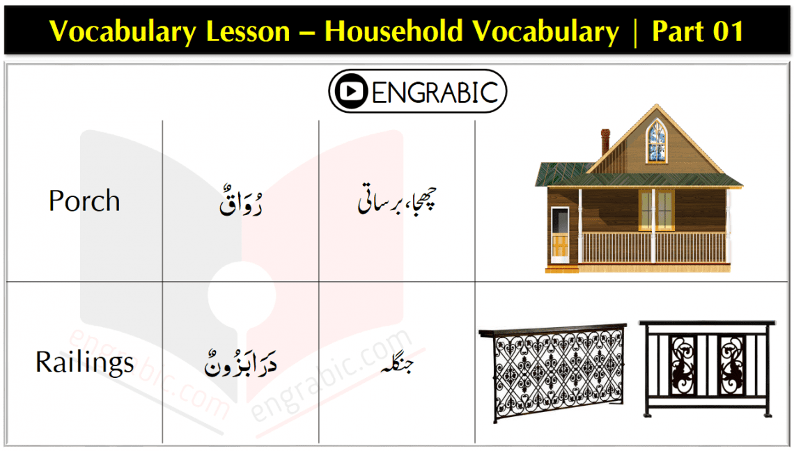 Household Items in Arabic | Arabic Vocabulary | Household Items List ...
