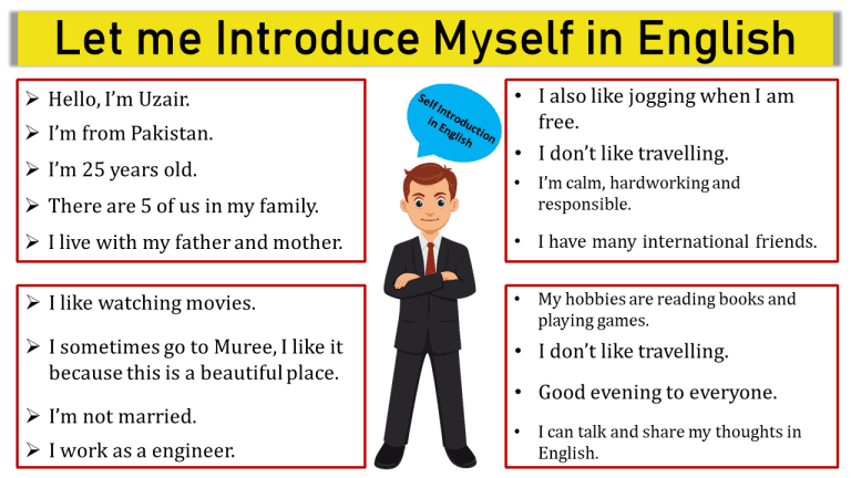 Self Introduction in English | Introduce Yourself in English - Engrabic